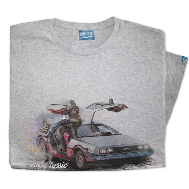 RetroClassic Tee of BTTF Car-replica 'DeLorean Time Machine