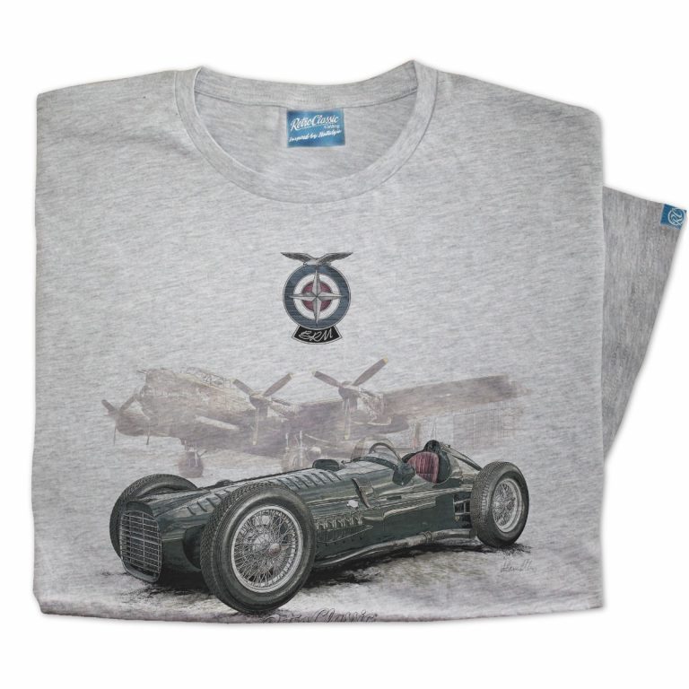BRM V16 Classic Race Car & Lancaster Bomber Quality T-Shirt